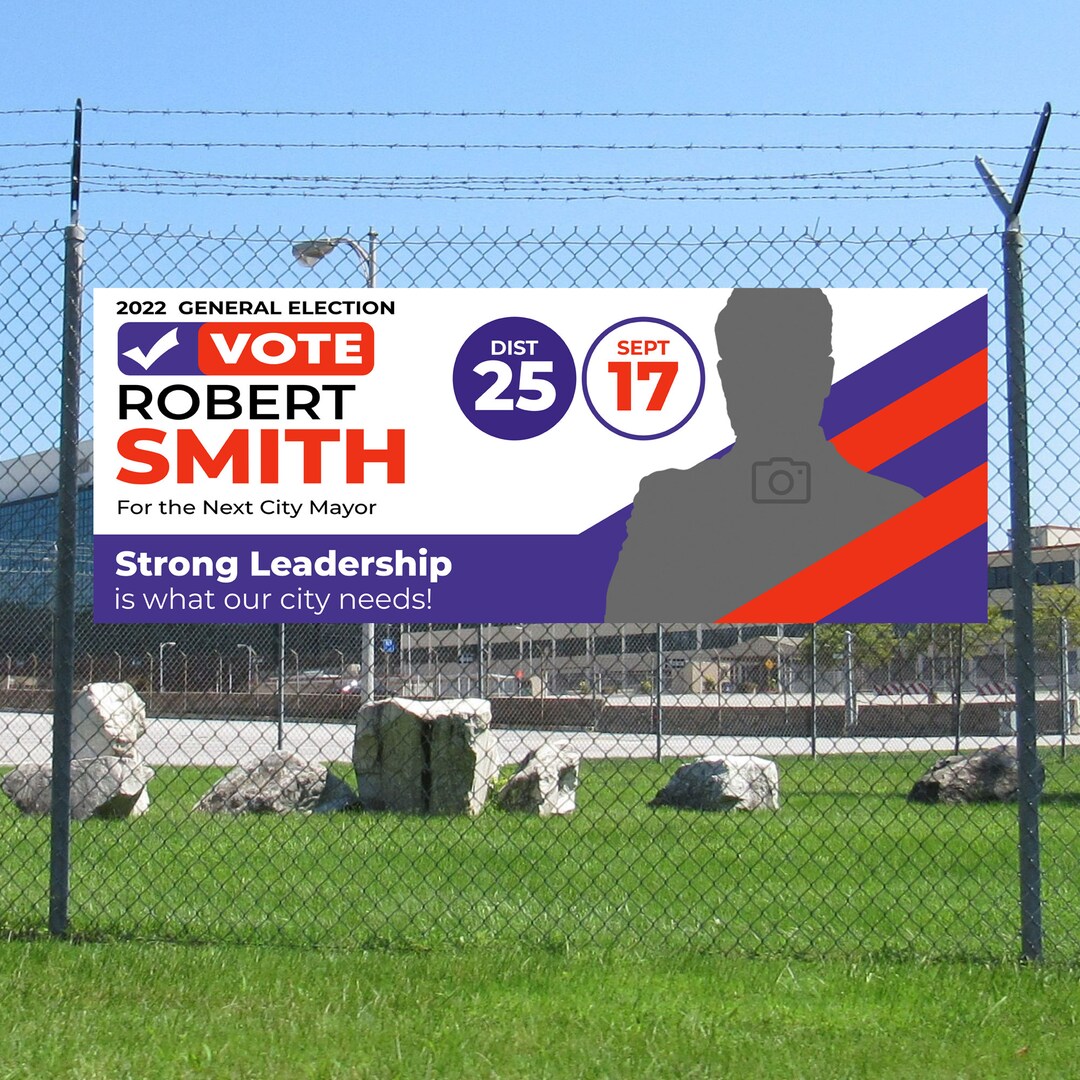 Signo de campaña política personalizado, signo de banner electoral ...