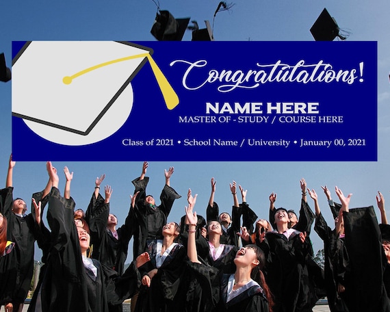 Congrats Graduation Banner Personalized Graduation Banner | Etsy