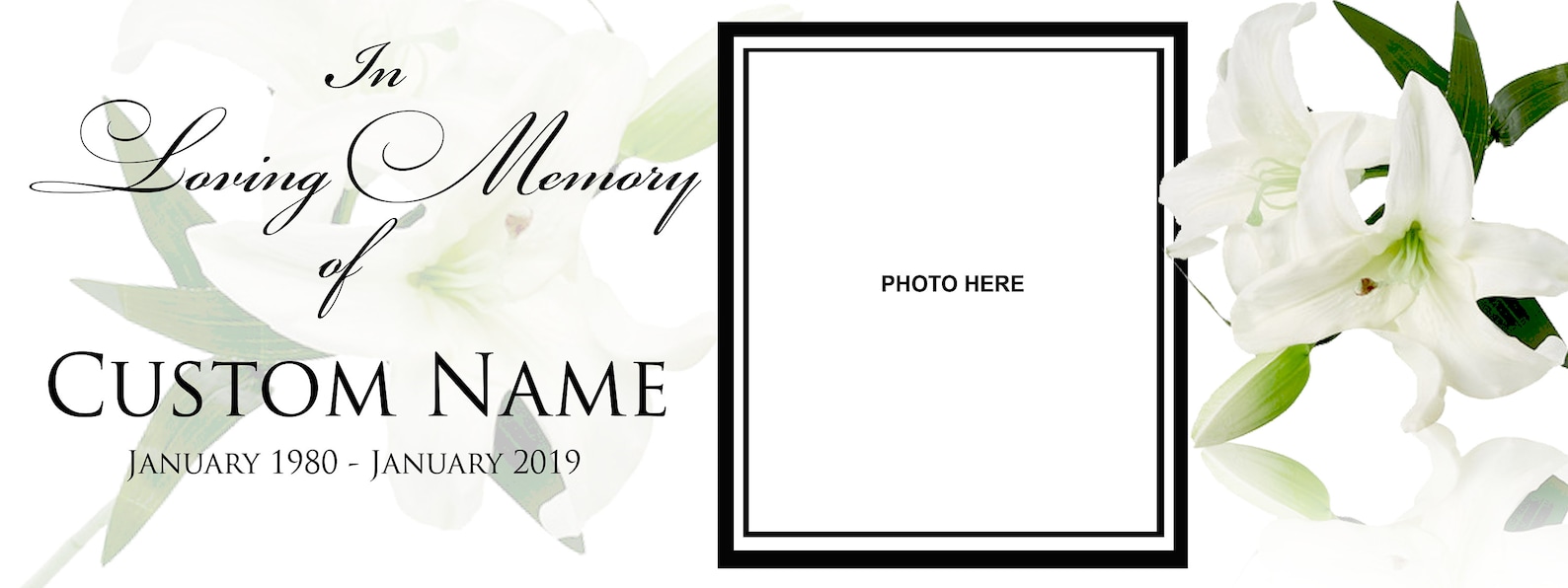Floral Funeral Memorial Banner Custom Personalized Photo - Etsy