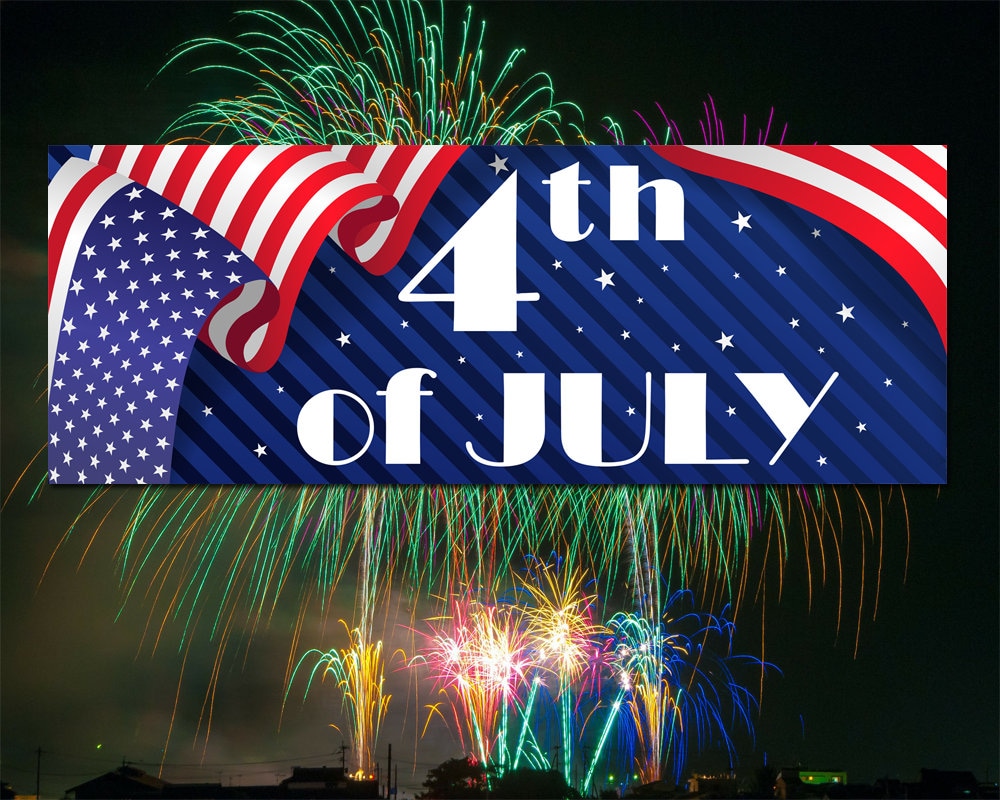 Happy 4th of July Banner 4th of July Banner Patio Yard Sign - Etsy