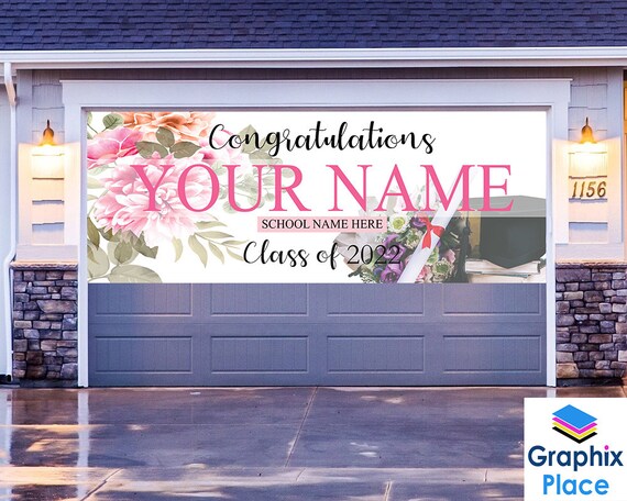 Floral Graduation Banner Congratulations Class of 2022 | Etsy