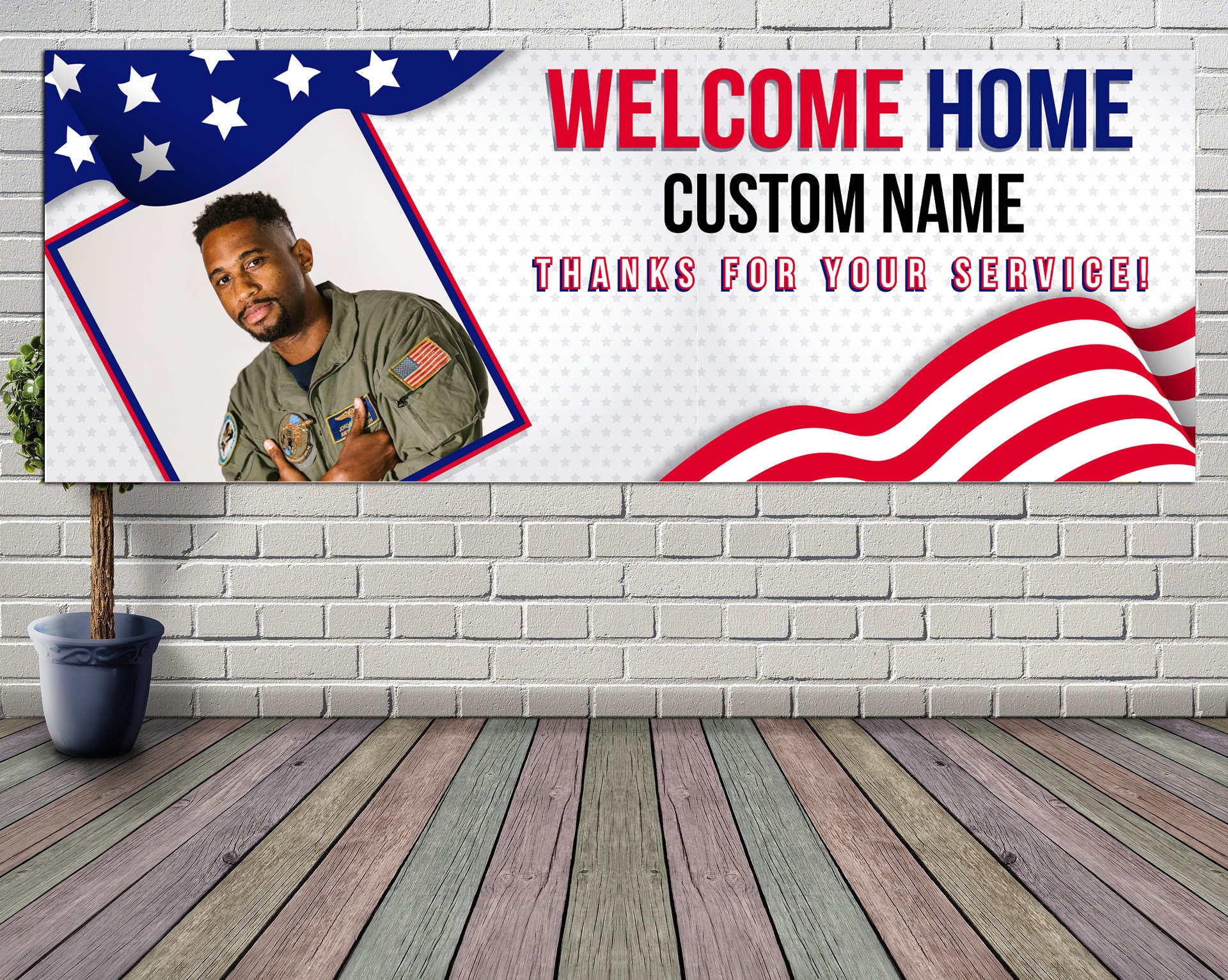 Welcome Home Military Banner Personalized Banner United | Etsy