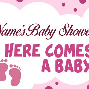 Teddy Bear Banner Girl Baby Shower Pink Baby Shower Baby Shower Banner ...