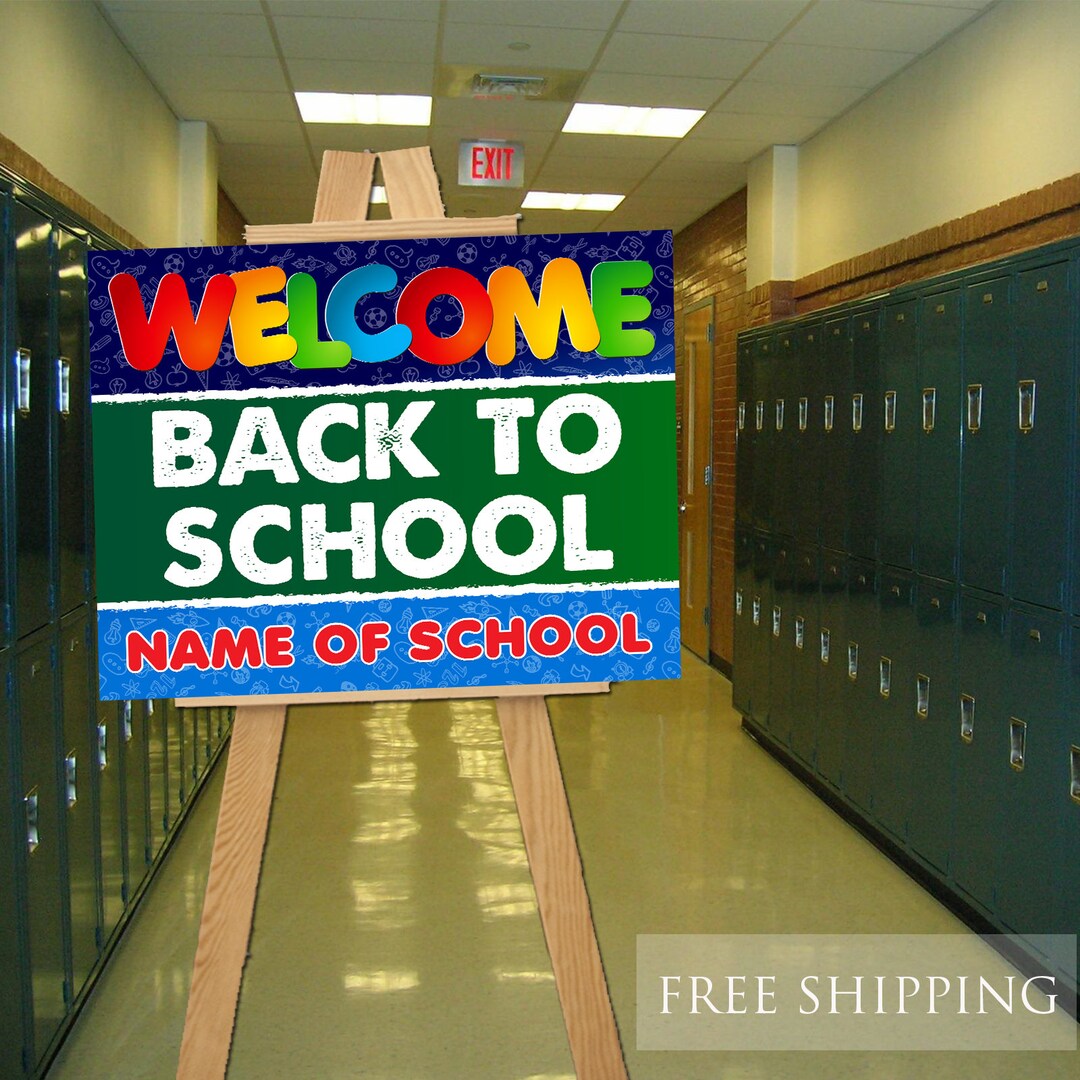 Welcome Back to School Easel Sign | First Day of School | Personalized ...