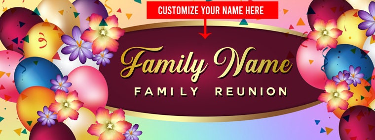 Family Reunion Banner Personalized Family Name Banner - Etsy