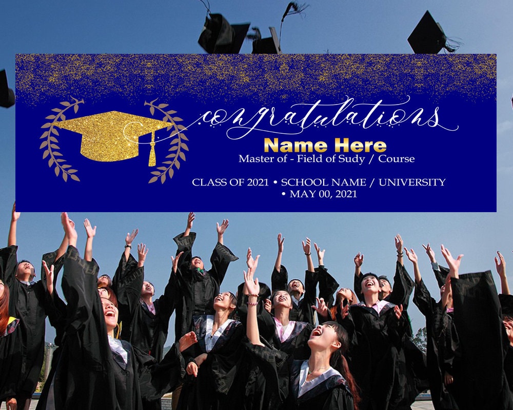 Congrats Graduation Banner Personalized Graduation Banner - Etsy