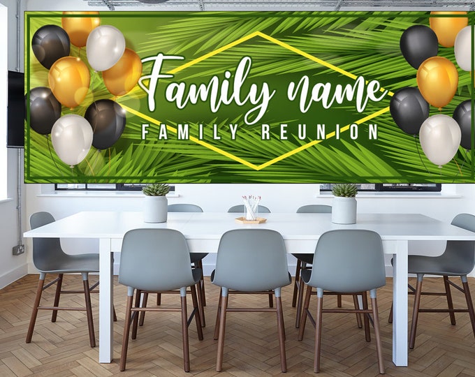 Family Reunion Banner, Family Reunion Party Photo Backdrop Personalized ...