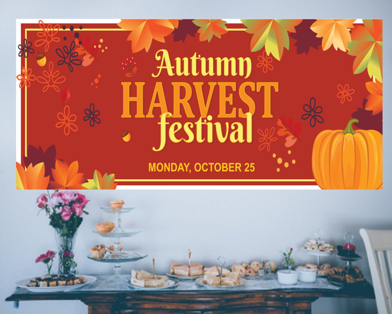 Fall Autumn Harvest Banner Autumn Harvest Festival Yard Signs - Etsy