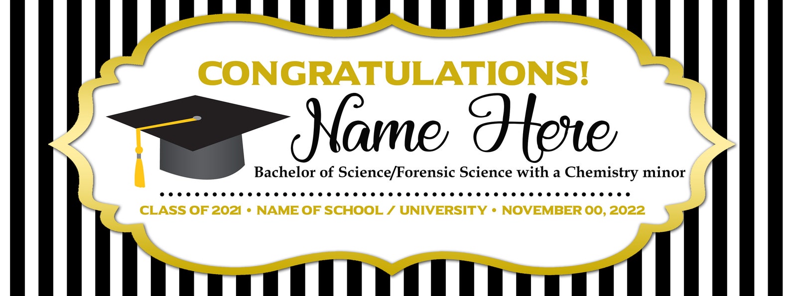 Personalize Graduation Banner Class of 2023 Graduation - Etsy
