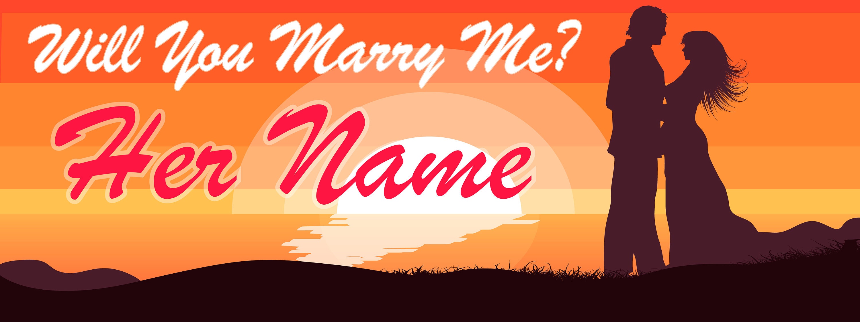 Marry Me Banner Custom Vinyl Banner Marry Me Decorations - Etsy
