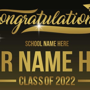 Personalize Graduation Banner Class of 2022 Graduation - Etsy
