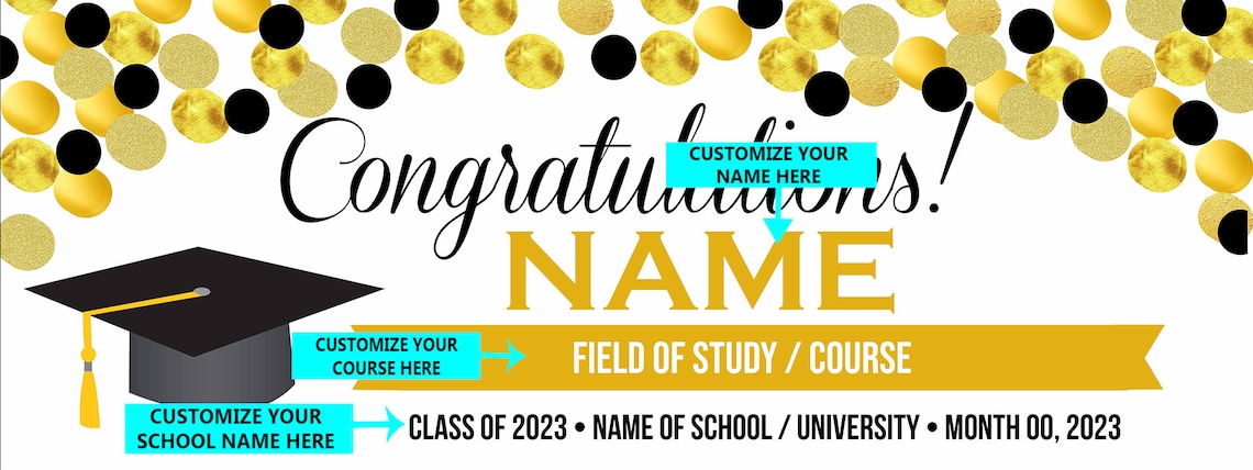 College Banner for Graduation Congratulations Banner Class - Etsy