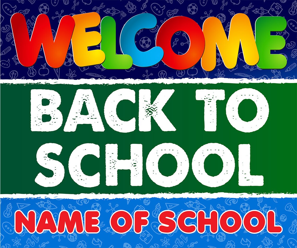 Welcome Back to School Easel Sign First Day of School - Etsy