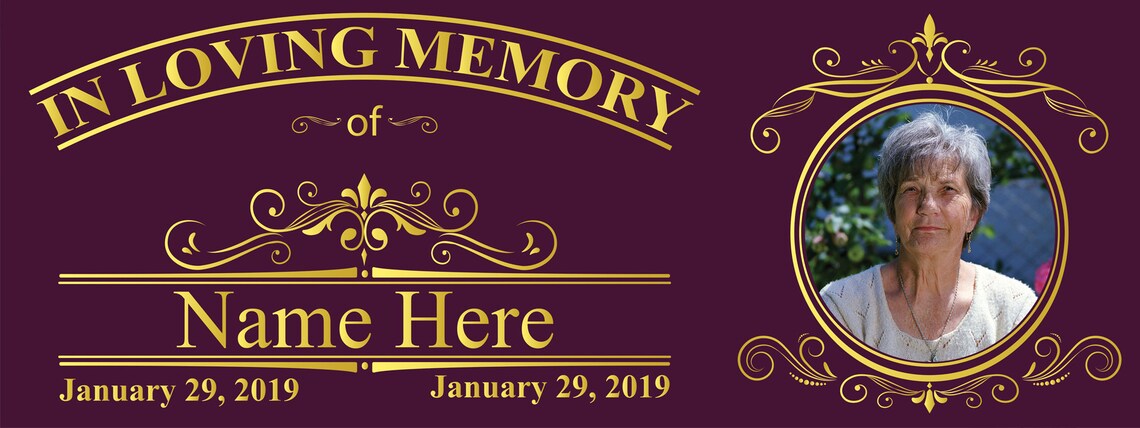 Funeral Banner Personalized Photo Banner Sign in Loving Memory - Etsy