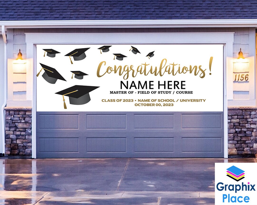 Personalize Graduation Banner, Class of 2024 Graduation Banner, Custom ...