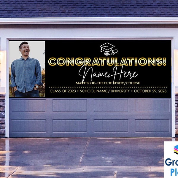 College Graduation Outdoor Congratulations Banner - Etsy