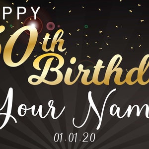 30th Birthday Banner Personalized Custom Birthday Banner Adult 30th ...