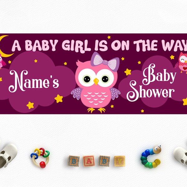 Owl Baby Shower Banner - Etsy