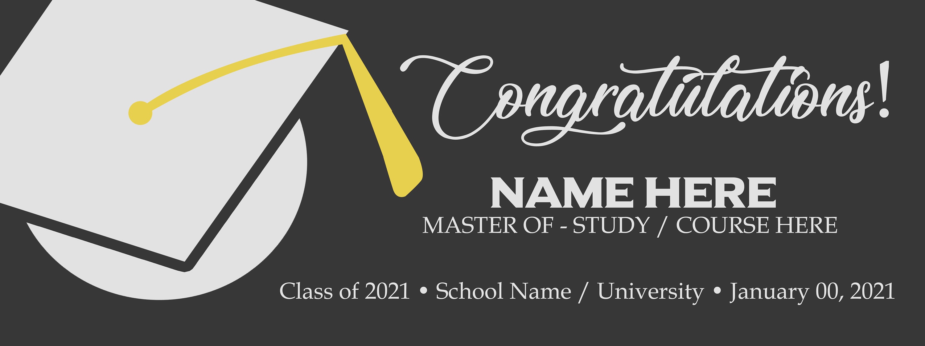 Graduation Banner Sign College Graduation Backdrop - Etsy
