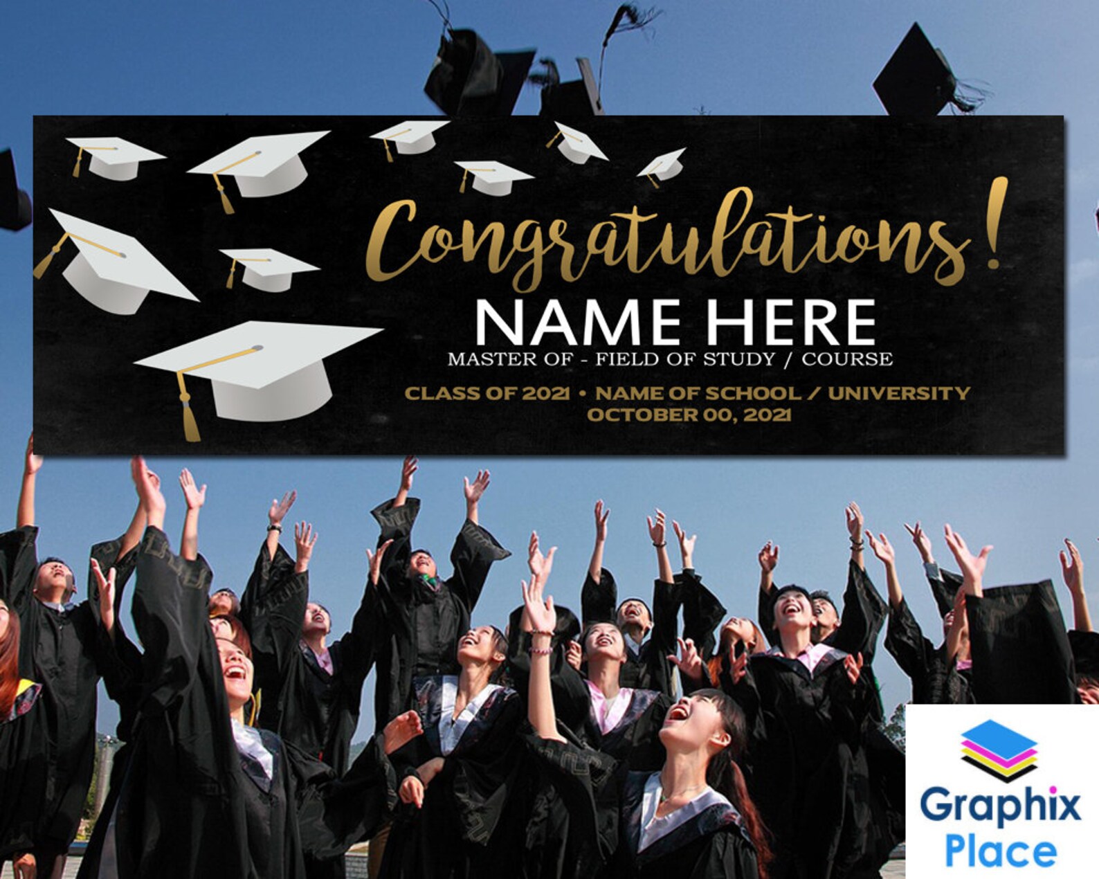 Graduation Banner Personalized Banner Class of 2022 Graduation - Etsy