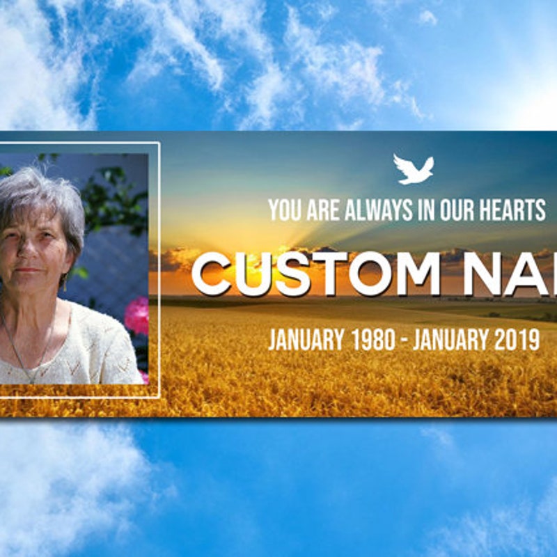 Memorial Banner - Etsy