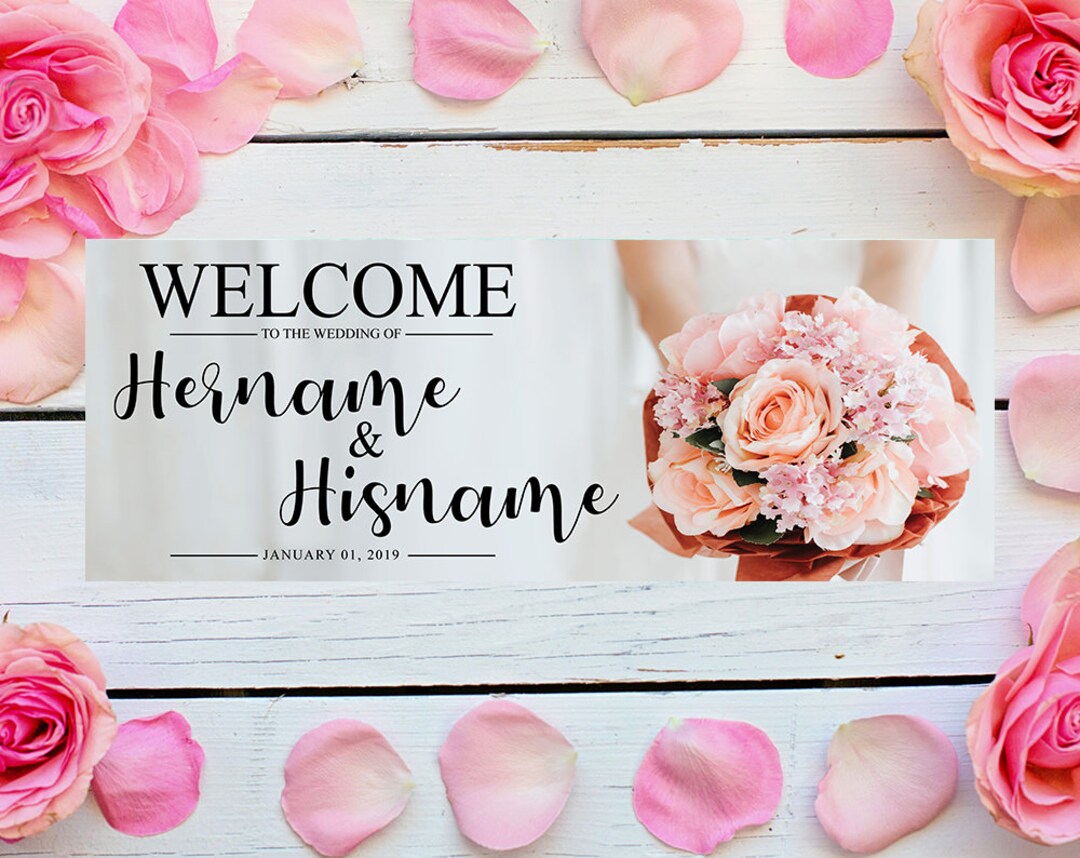 Welcome Wedding Banner Personalized Custom Banner, Wedding Banner ...