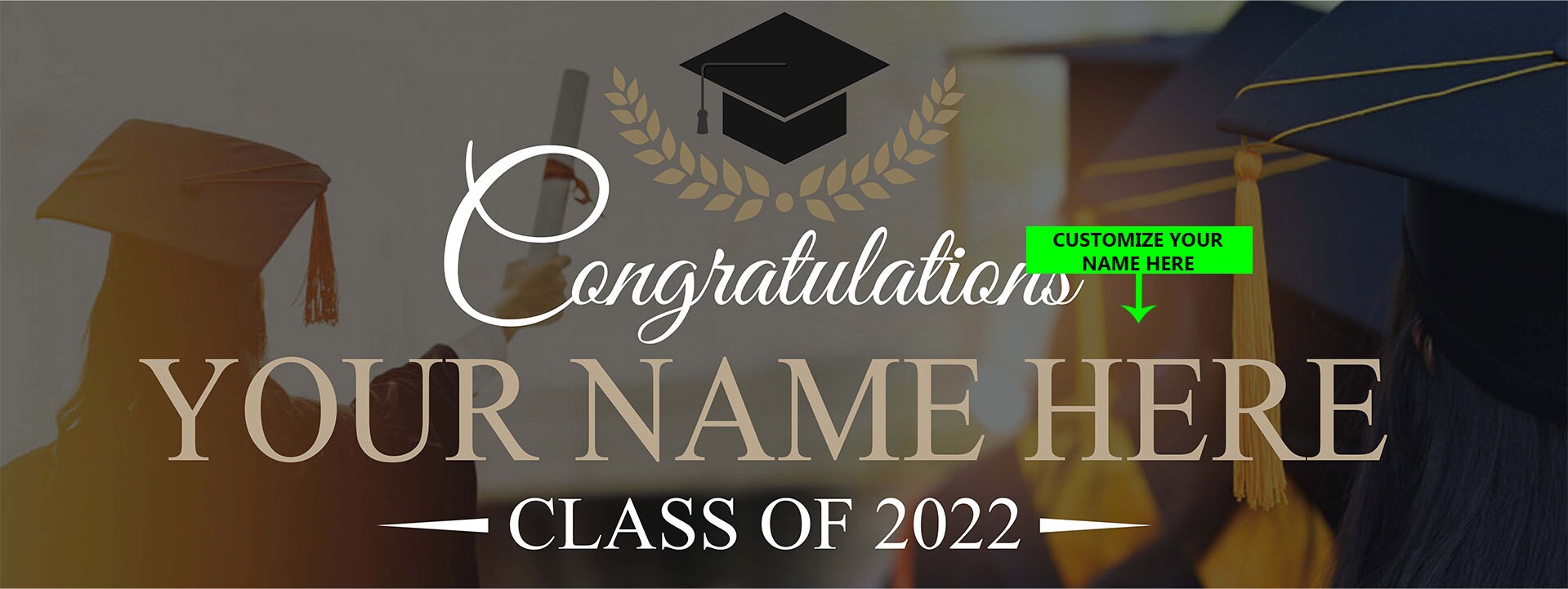 Personalize Graduation Banner Class of 2022 Graduation | Etsy