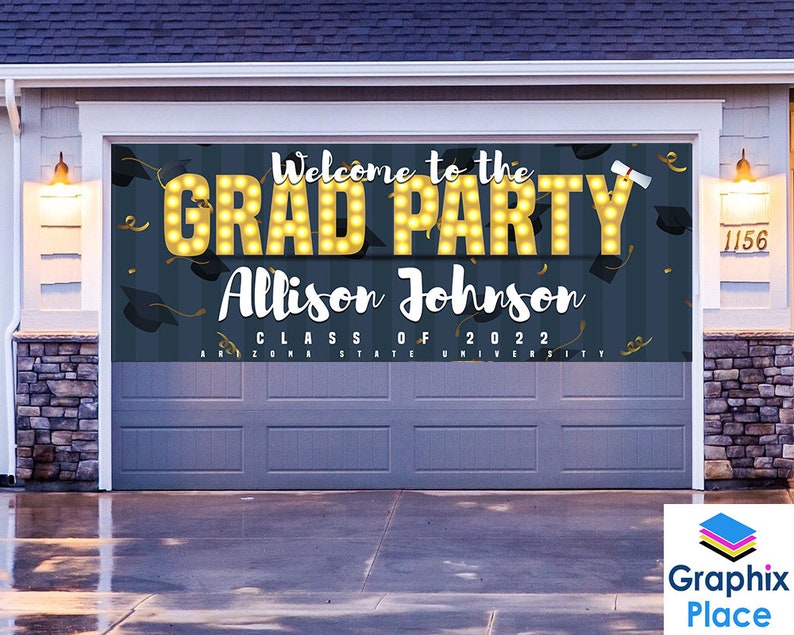 Graduation Party Banner Welcome Sign High School College Grad | Etsy
