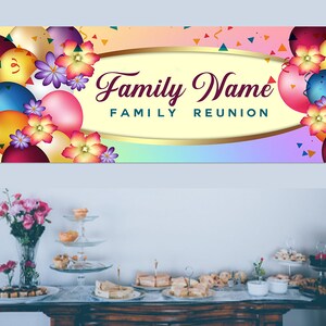 Personalized Family Name Banner Family Reunion Signs Party Decor Family ...