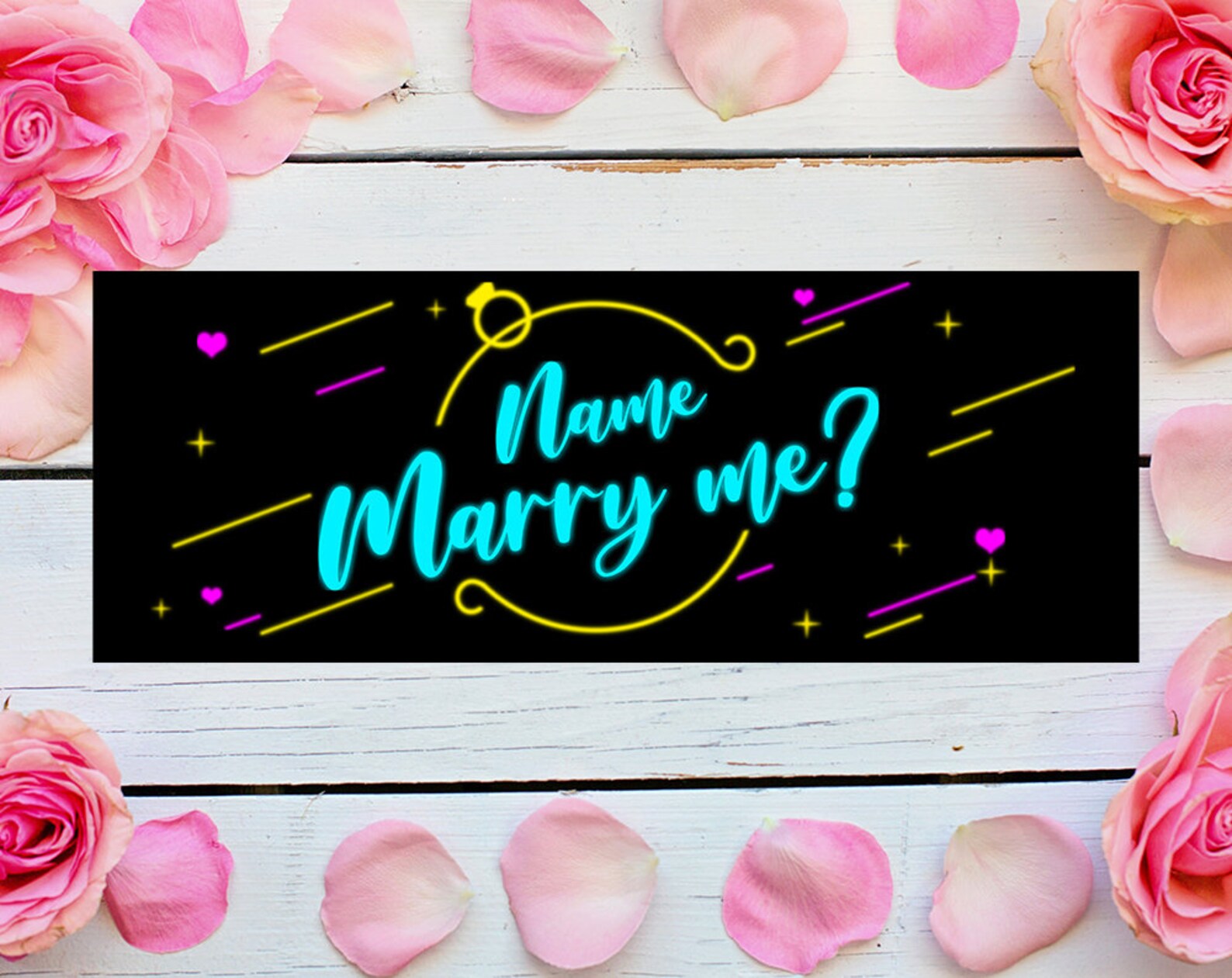 Will You Marry Me Banner Personalized Text Marriage Proposal - Etsy