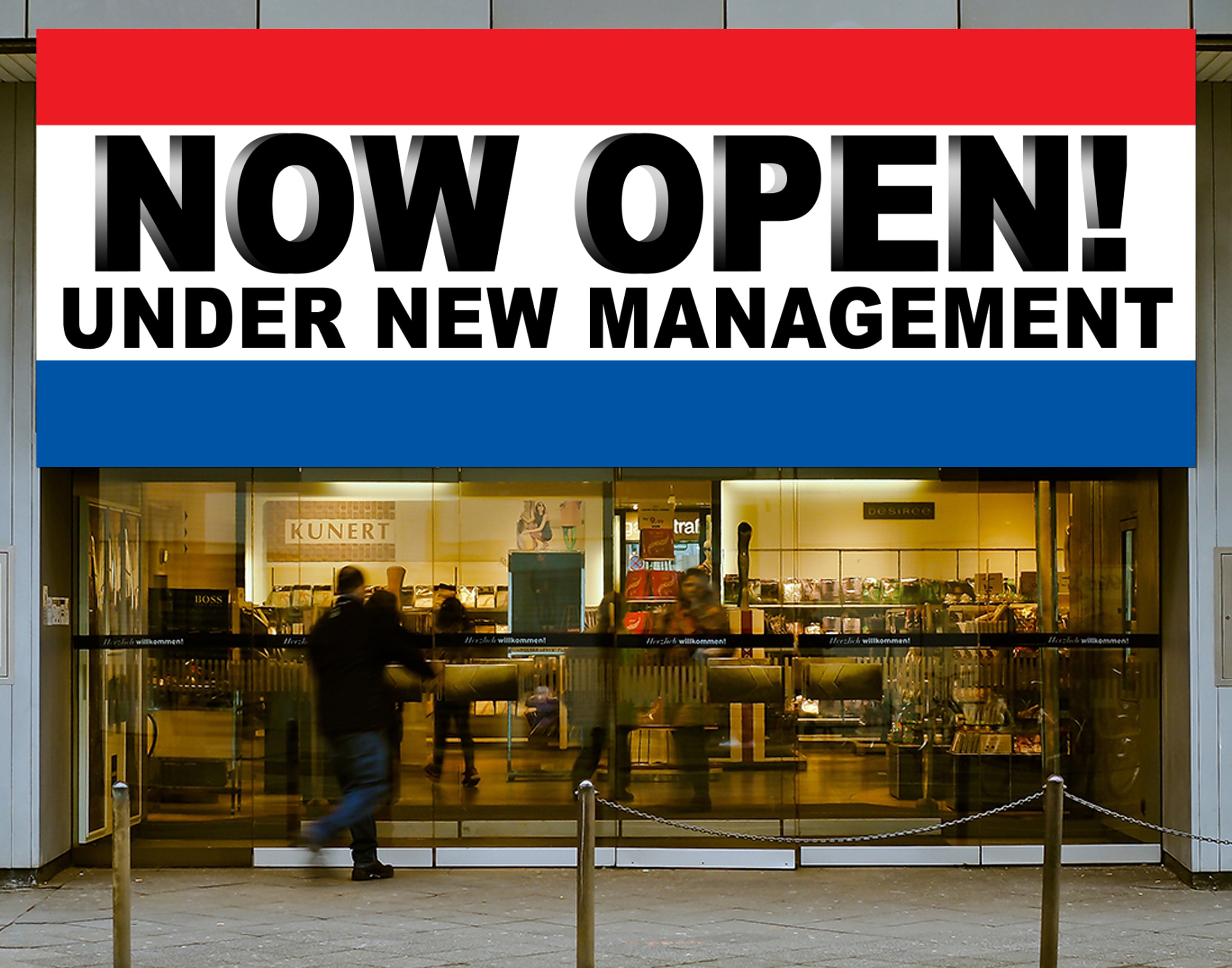 Now Open Under New Management Banner Grand Opening Store | Etsy