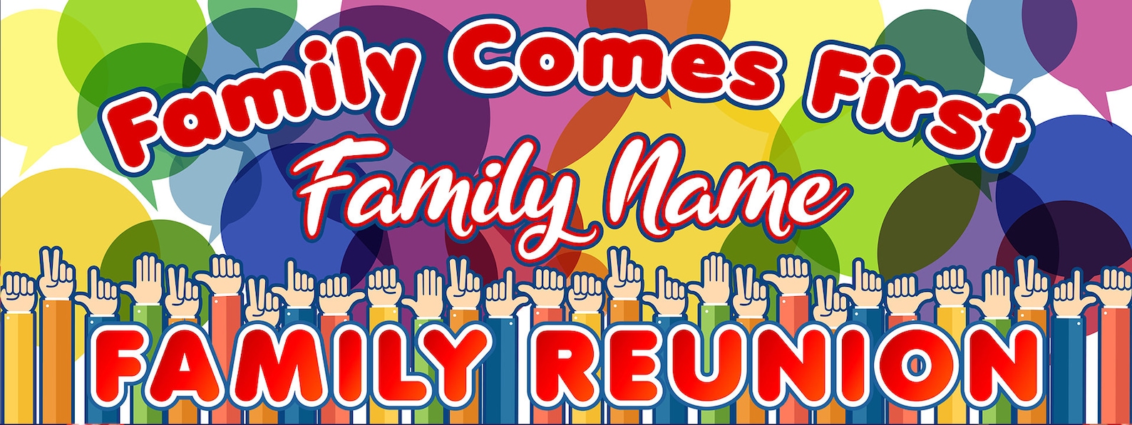 Family Reunion Banner Personalized Family Name Banner - Etsy