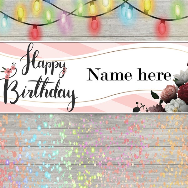 Birthday Banner Personalized - Etsy