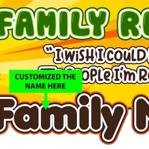 Family Reunion Banner Personalized Family Name Banner - Etsy