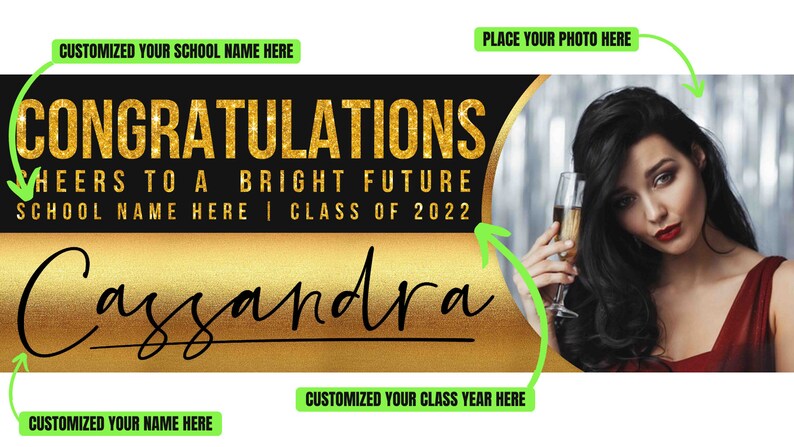 College Graduation Banner Graduation Party Décor Personalized | Etsy