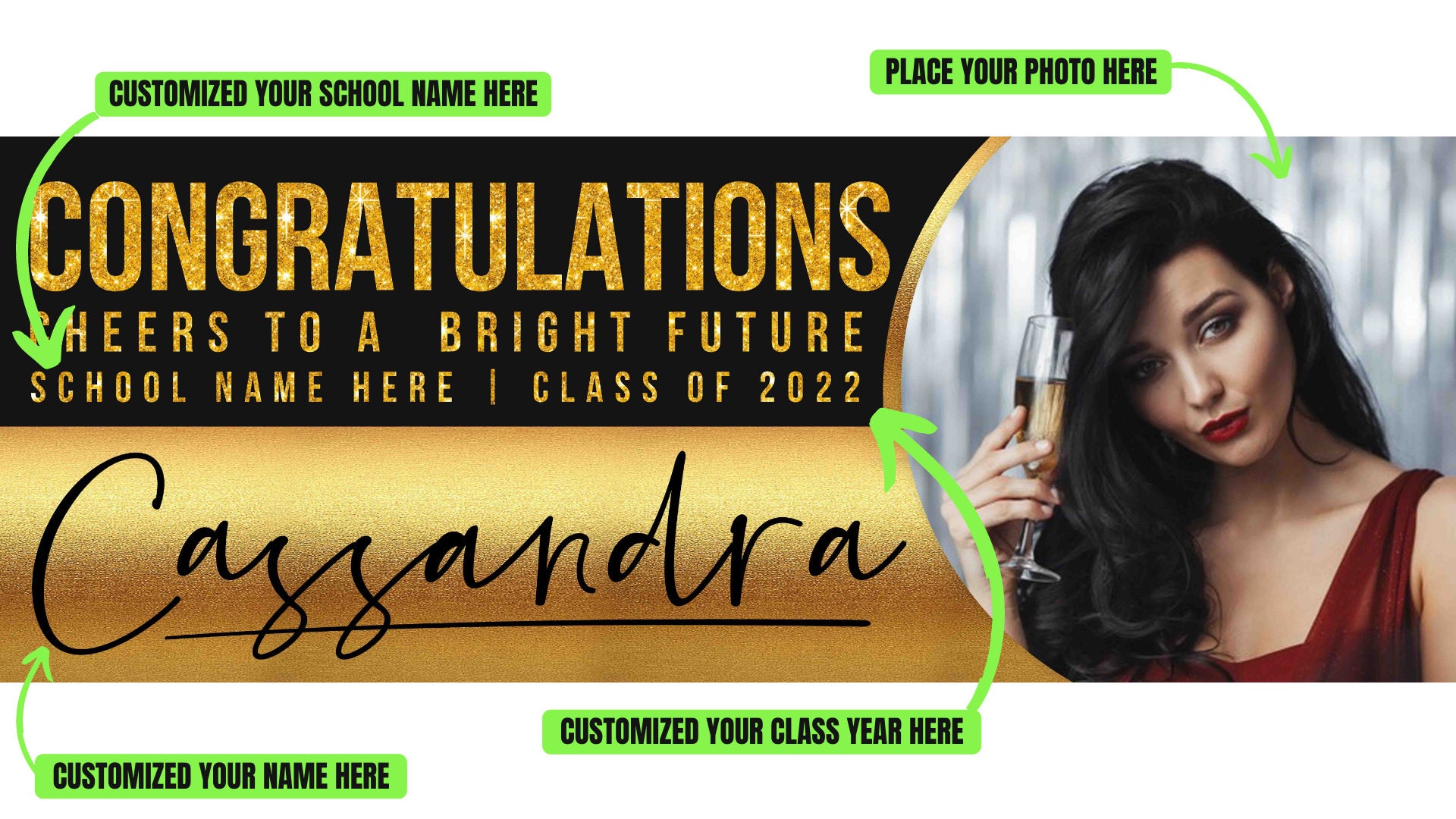 College Graduation Banner Graduation Party Décor Personalized | Etsy