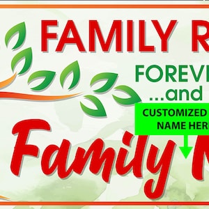 Family Reunion Banner Personalized Family Name Banner Family Reunion ...