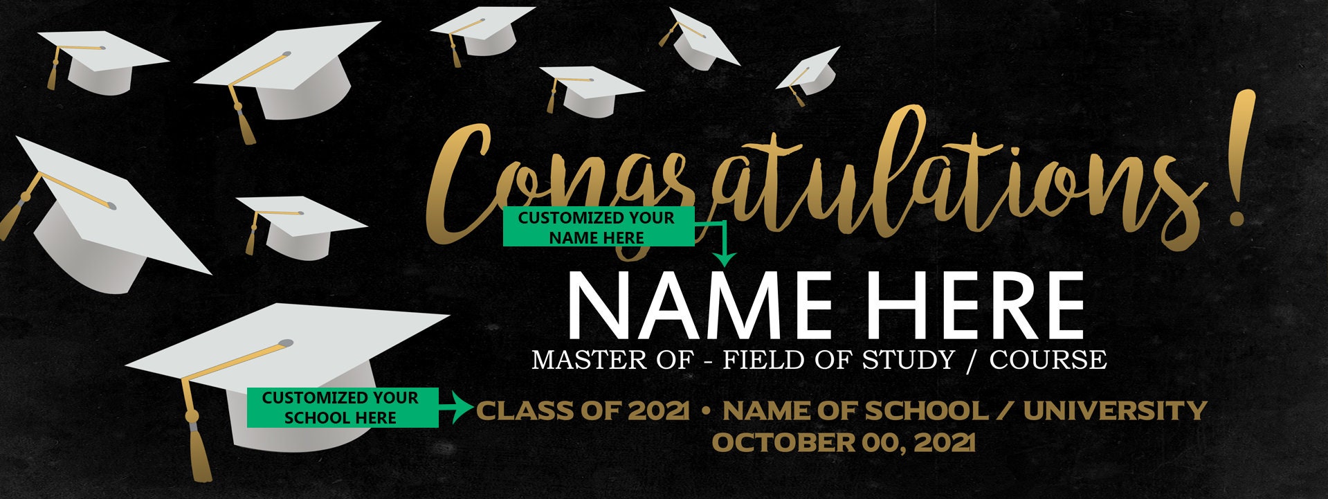 Graduation Banner Personalized Banner Class of 2022 Graduation - Etsy
