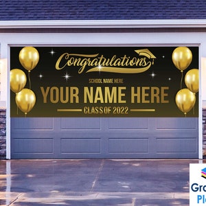 College Graduation Banner Graduation Party Banner Custom Grad - Etsy