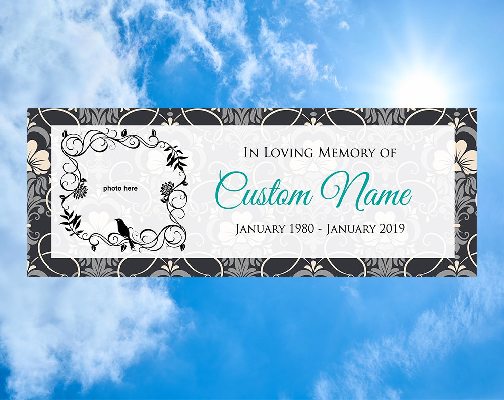 Bird Funeral Memorial Banner Custom Personalized Photo | Etsy