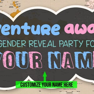 Gender Reveal Party Banner Pink or Blue Sign Personalized Sign - Etsy
