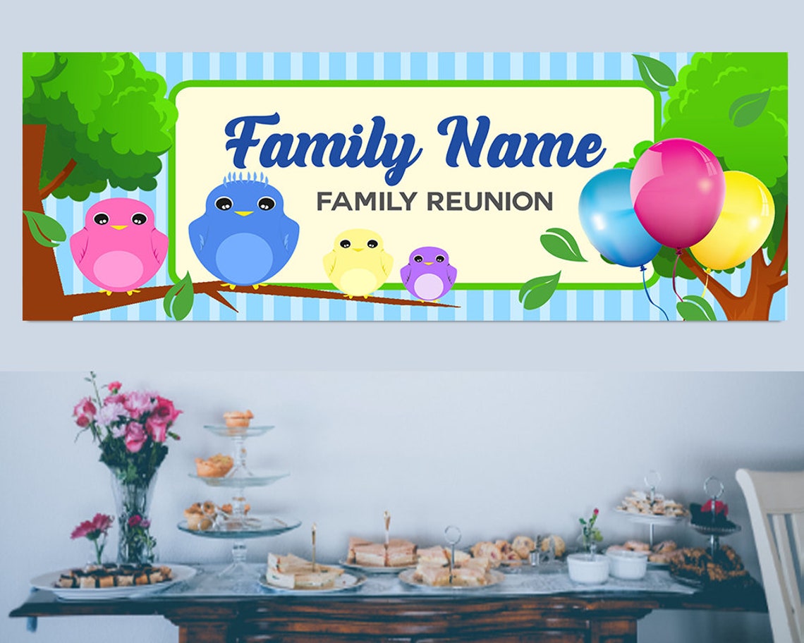 Family Reunion Banner Family Reunion Photo Backdrop Event - Etsy