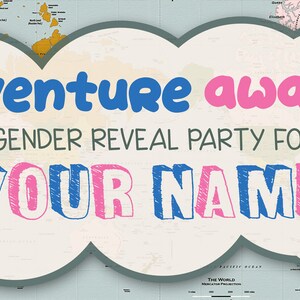 Gender Reveal Party Banner Pink or Blue Sign Personalized Sign - Etsy
