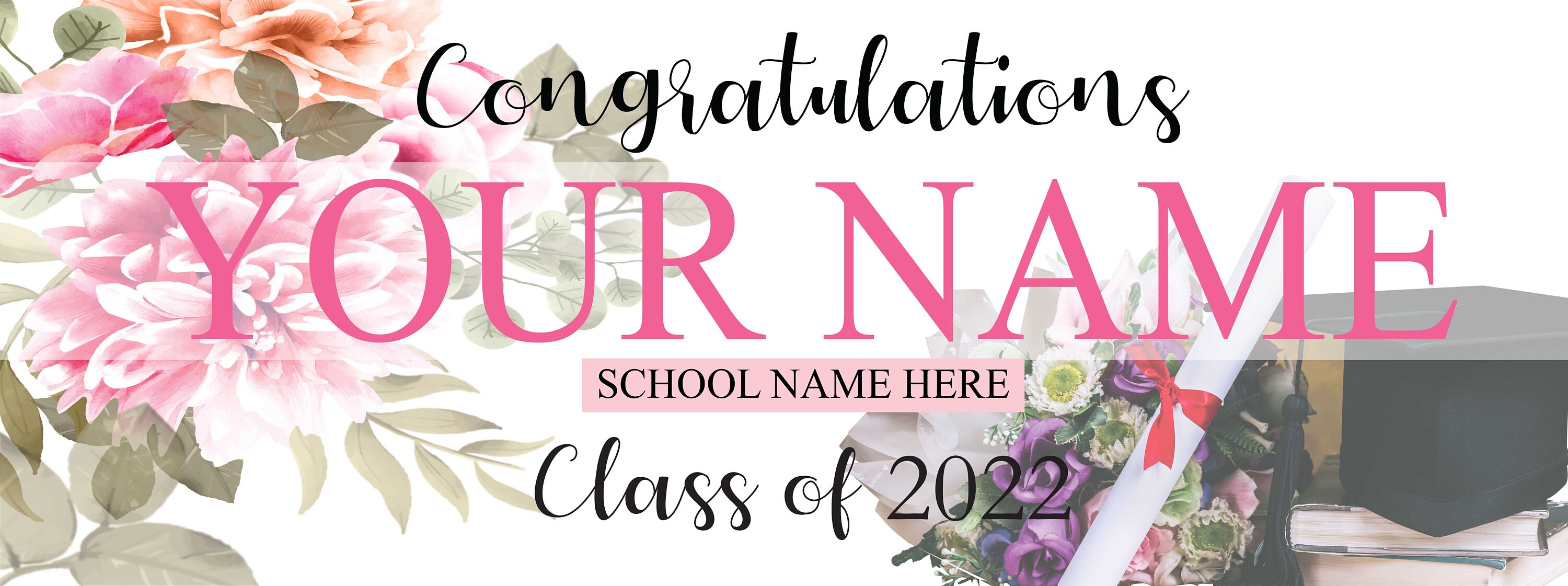 Personalize Graduation Banner Class of 2022 Graduation - Etsy