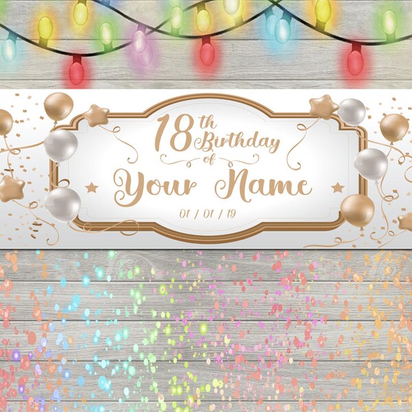 Personalized 18th Birthday Banner - Etsy