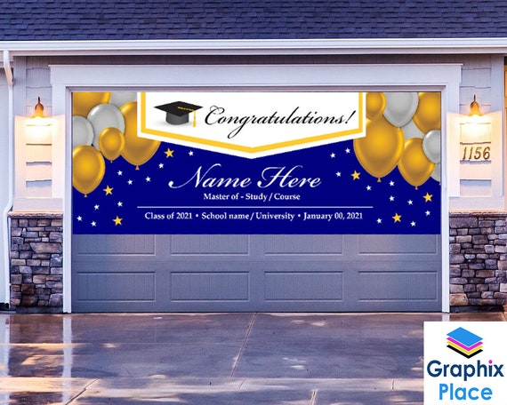 Congrats Graduation Banner Personalized Graduation Banner - Etsy