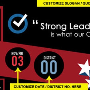 Customize Election Banner, Political Sign, Election Sign, Campaign ...