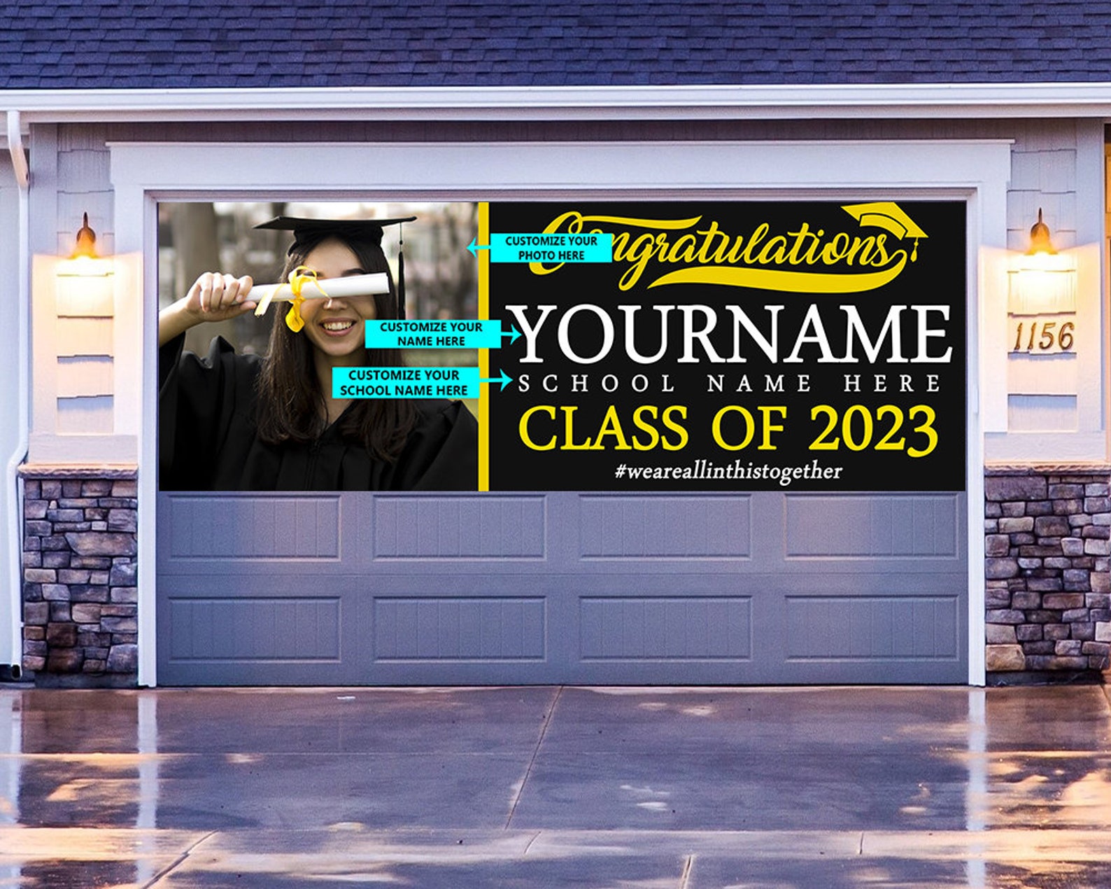 Personalize Graduation Banner Class of 2023 Graduation - Etsy