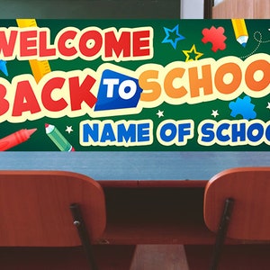Welcome Back to School First Day of School Banner Personalized School ...