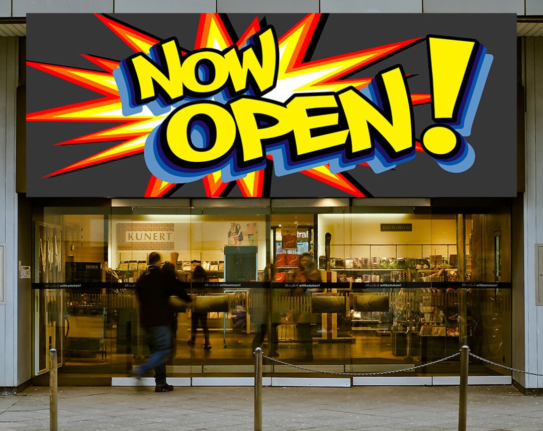 Now Open Banner. Business Banner for Grand Opening, Vinyl Banner for ...